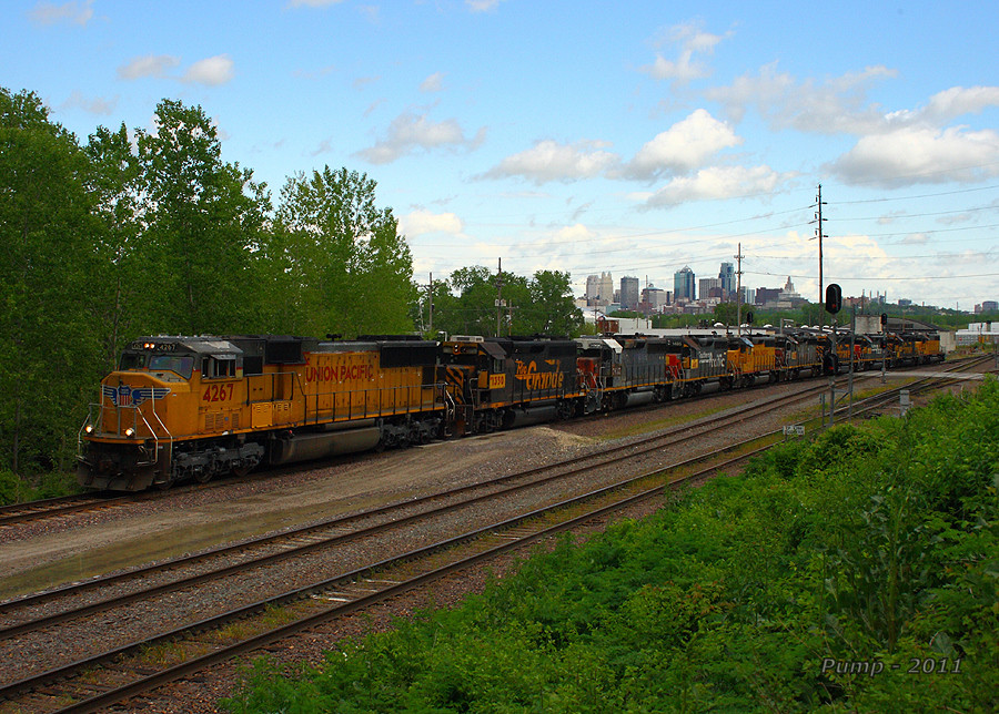 Northbound UP Light Engine Movement Train